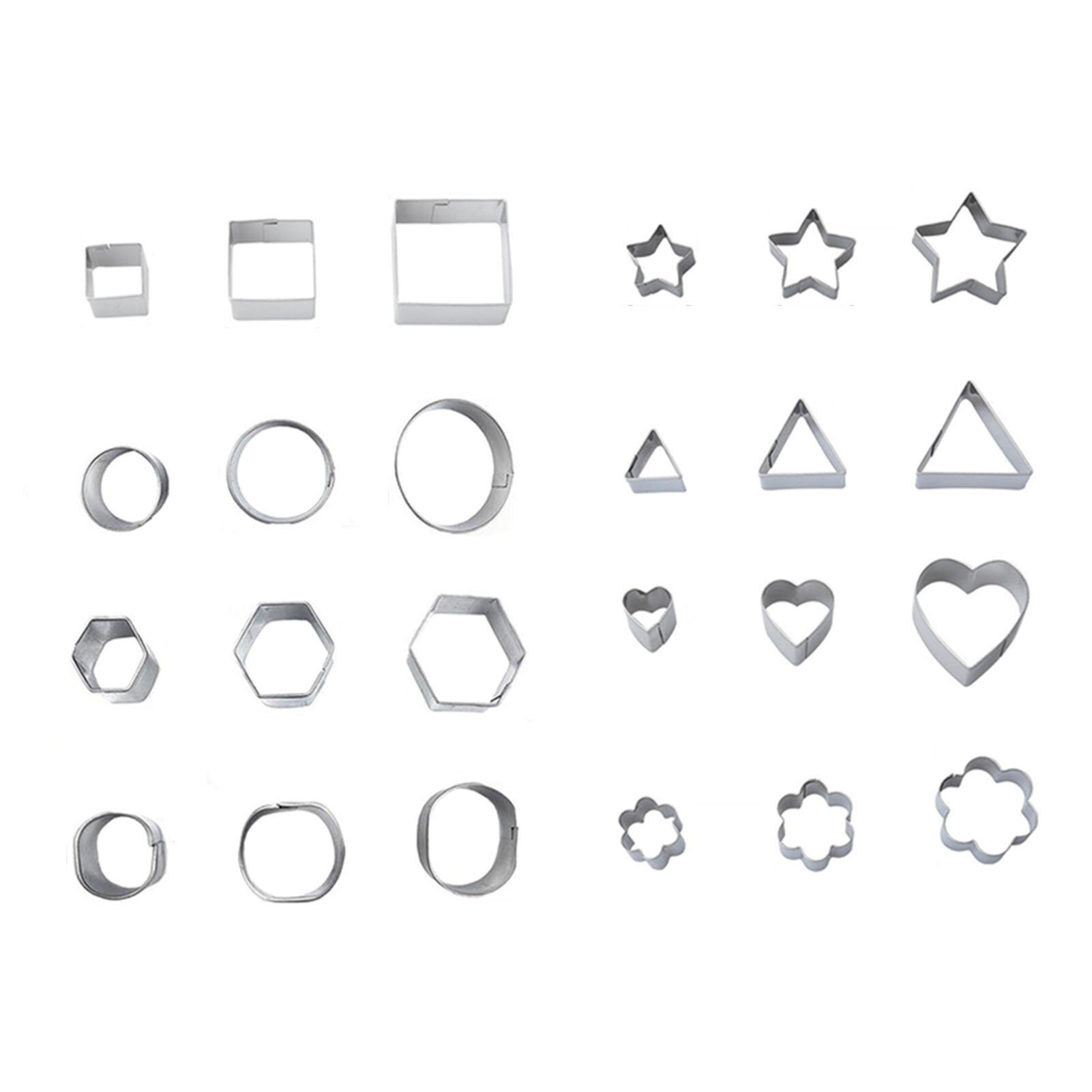 24 шт. набор формочек для печенья, форма для печенья 430, формочки для овощей и фруктов из нержавеющей стали для самостоятельной выпечки, приготовления пищи