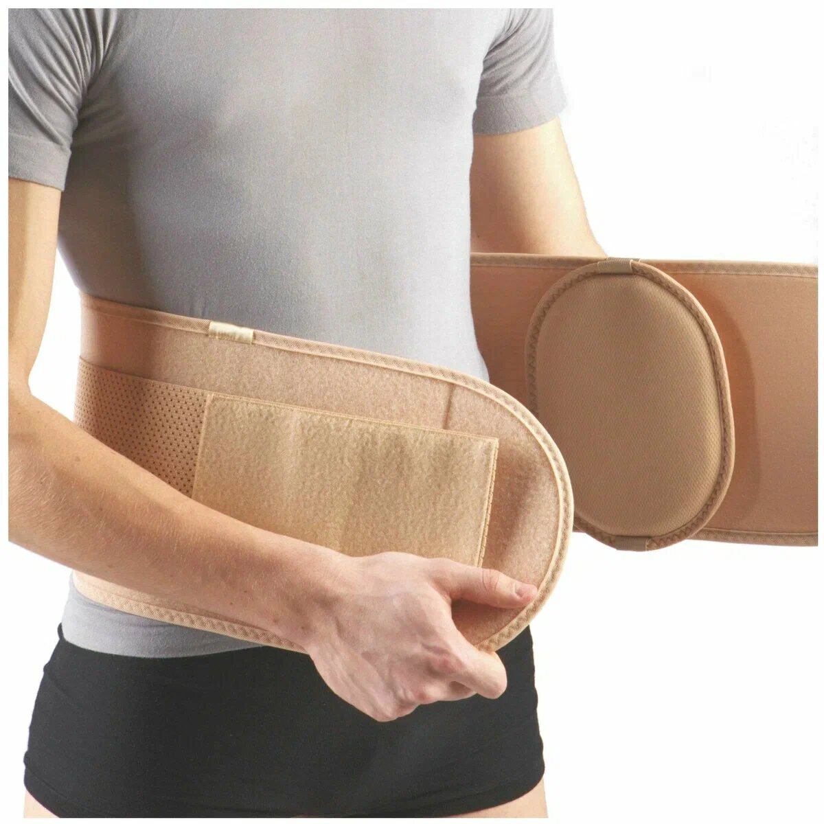 Бандаж грыжевой пупочный НТ-Г-017 (высота 20см, размер XL (110-130см))