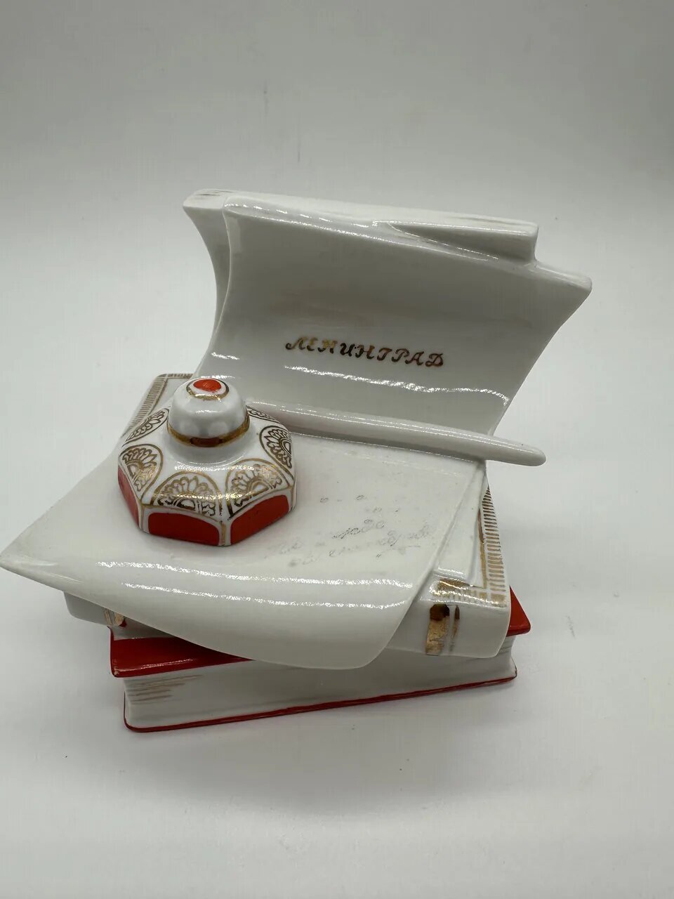 Статуэтка Чернильница Лфз СССР фарфор 70 год винтаж