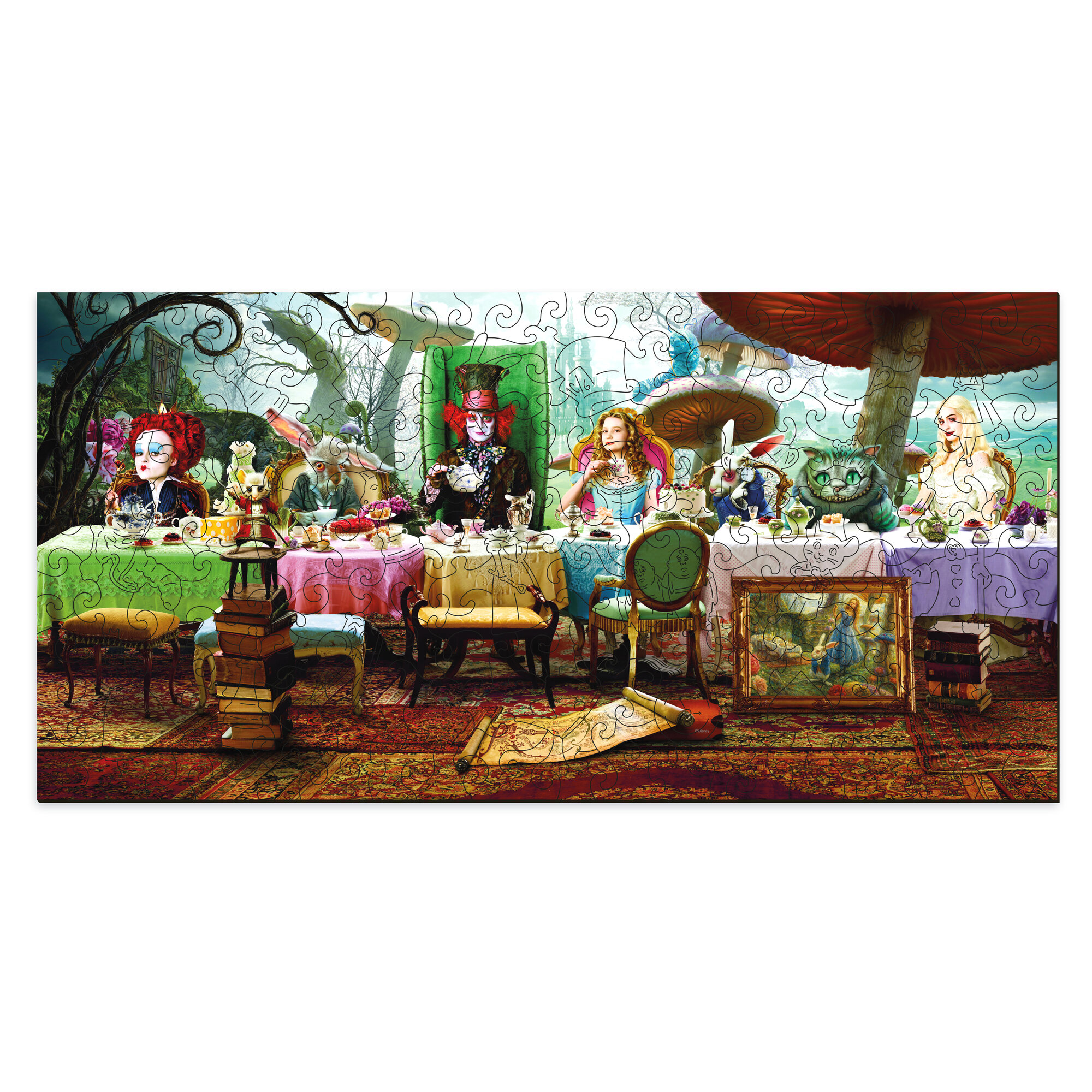 Деревянные пазлы/Алиса в стране чудес/развивающая игра