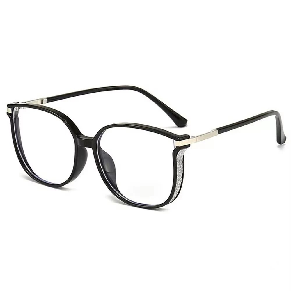 Женские очки для чтения, оверсайз оправа с блестящими бриллиантами, защита от синего света, металлическая оправа, для пресбиопии, мужские очки от + 100 до + 400