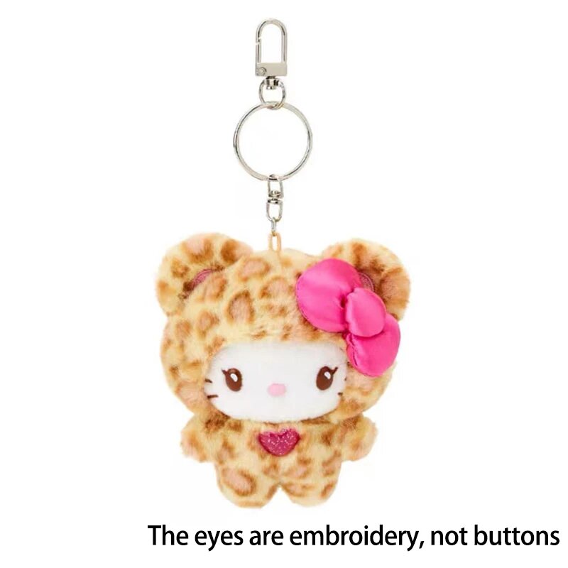 Плюшевый брелок Hello Kitty с леопардовым принтом Brown Hello Kitty