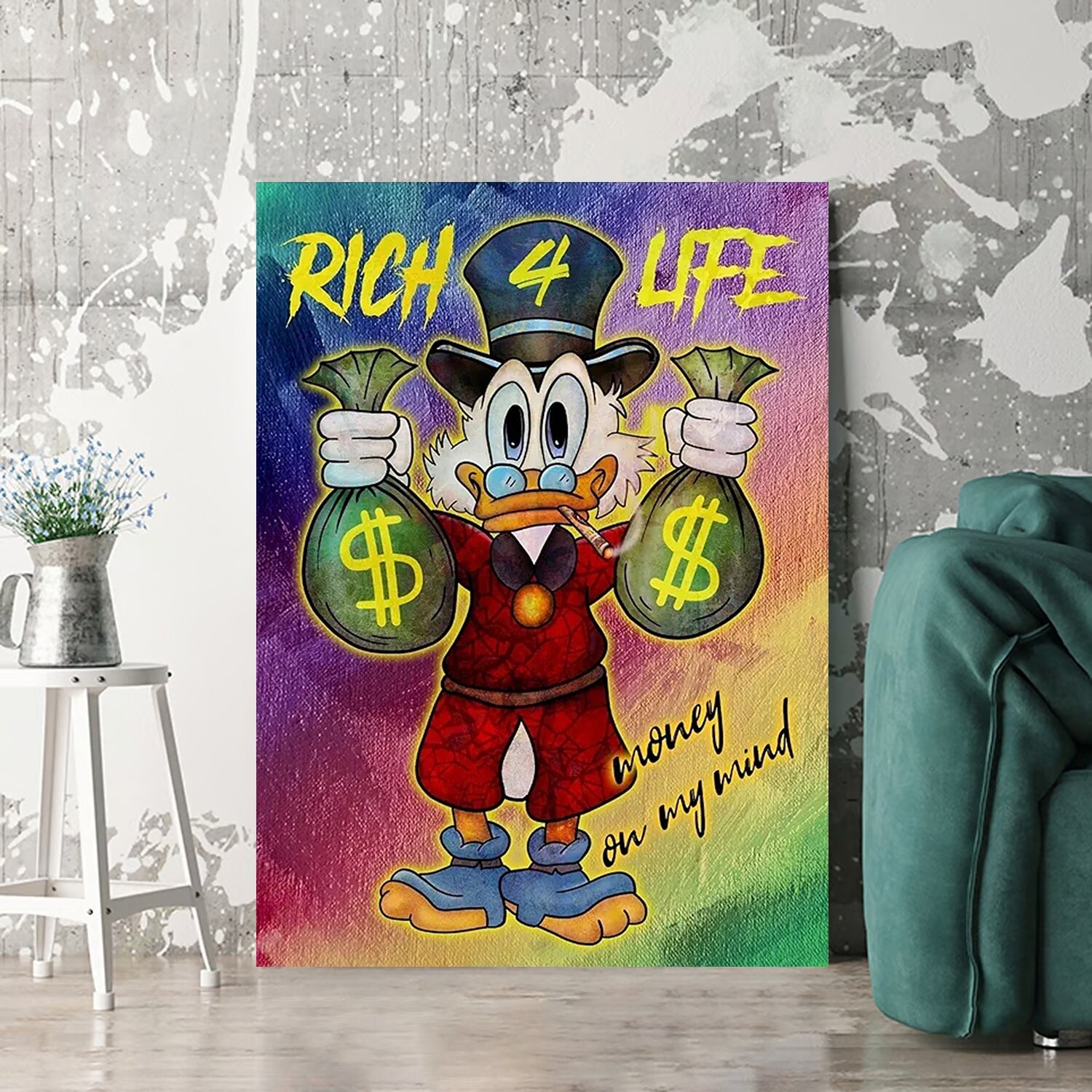 Картина на стену для интерьера - "Скрудж Макдак, мультперсонажи", 30х40 см.