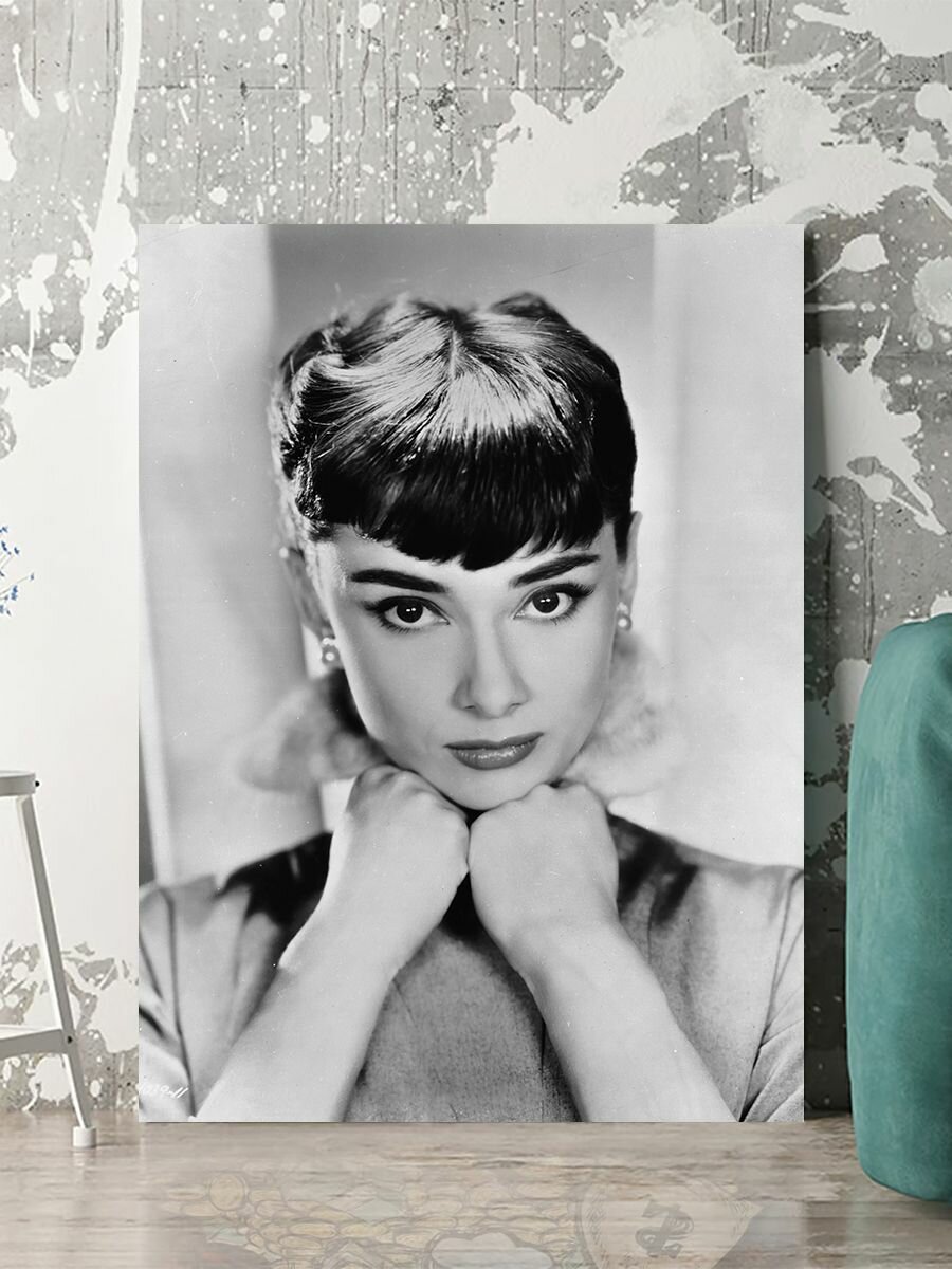 Картина интерьерная - "Современное искусство, черно-белая эстетика, девушка", 60х80 см.