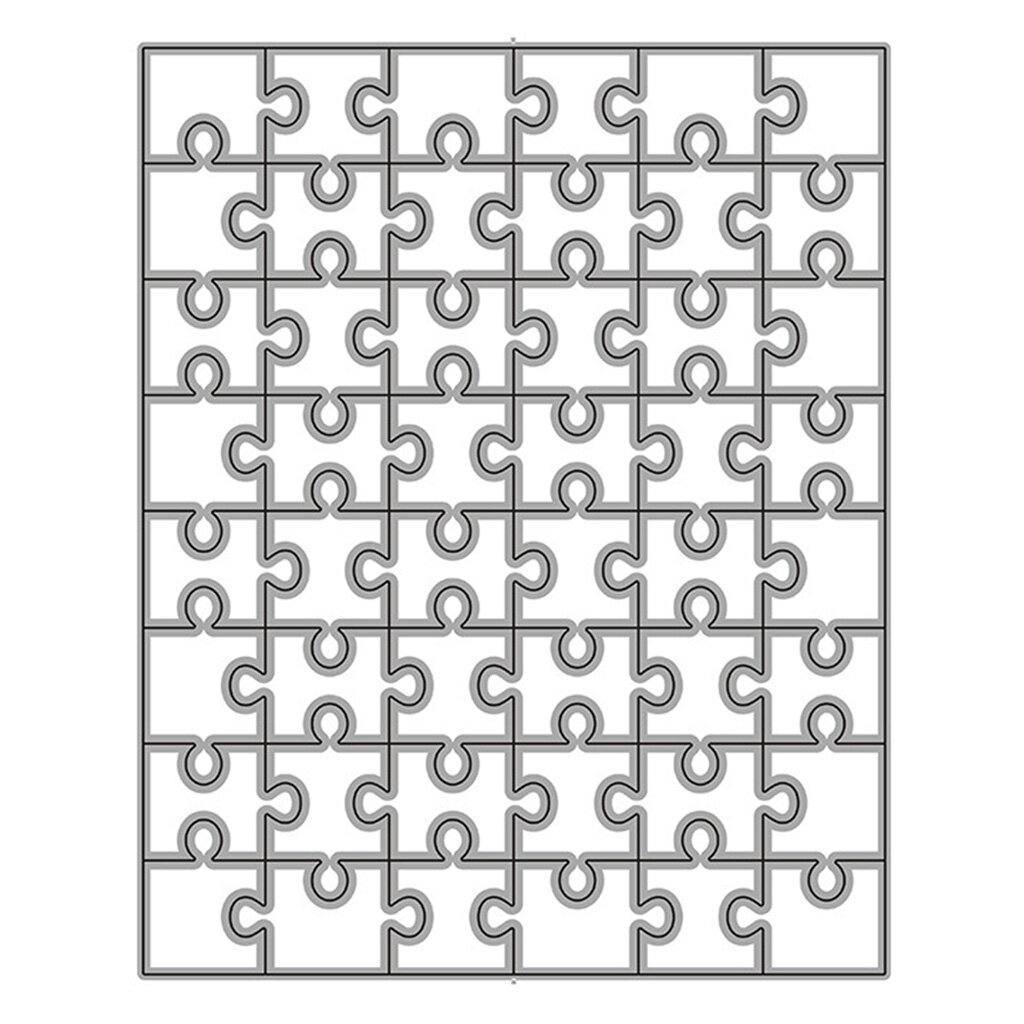 Прямоугольные трафареты для вырезания из металла в виде пазла, шаблоны для скрапбукинга, альбомов, бумажных открыток, штампы для тиснения, декоративные элементы для рукоделия