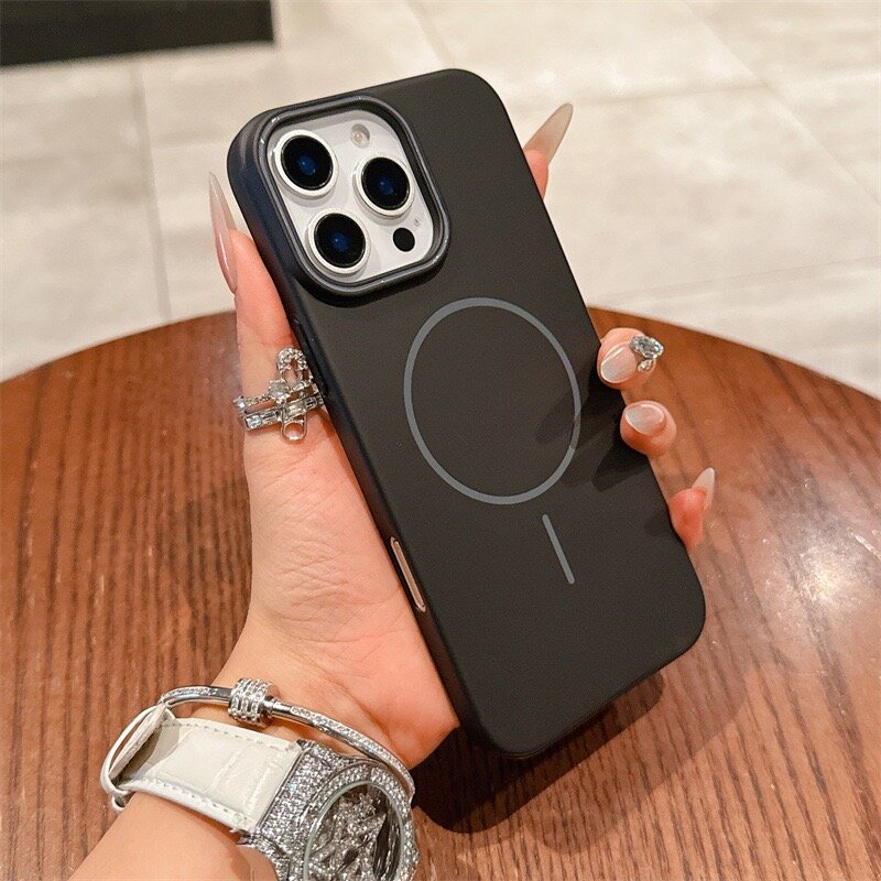 Чехол для айфон 13 Про тонкий с магсейф черный / Чехол для iPhone 13 Pro тонкий с MagSafe черный