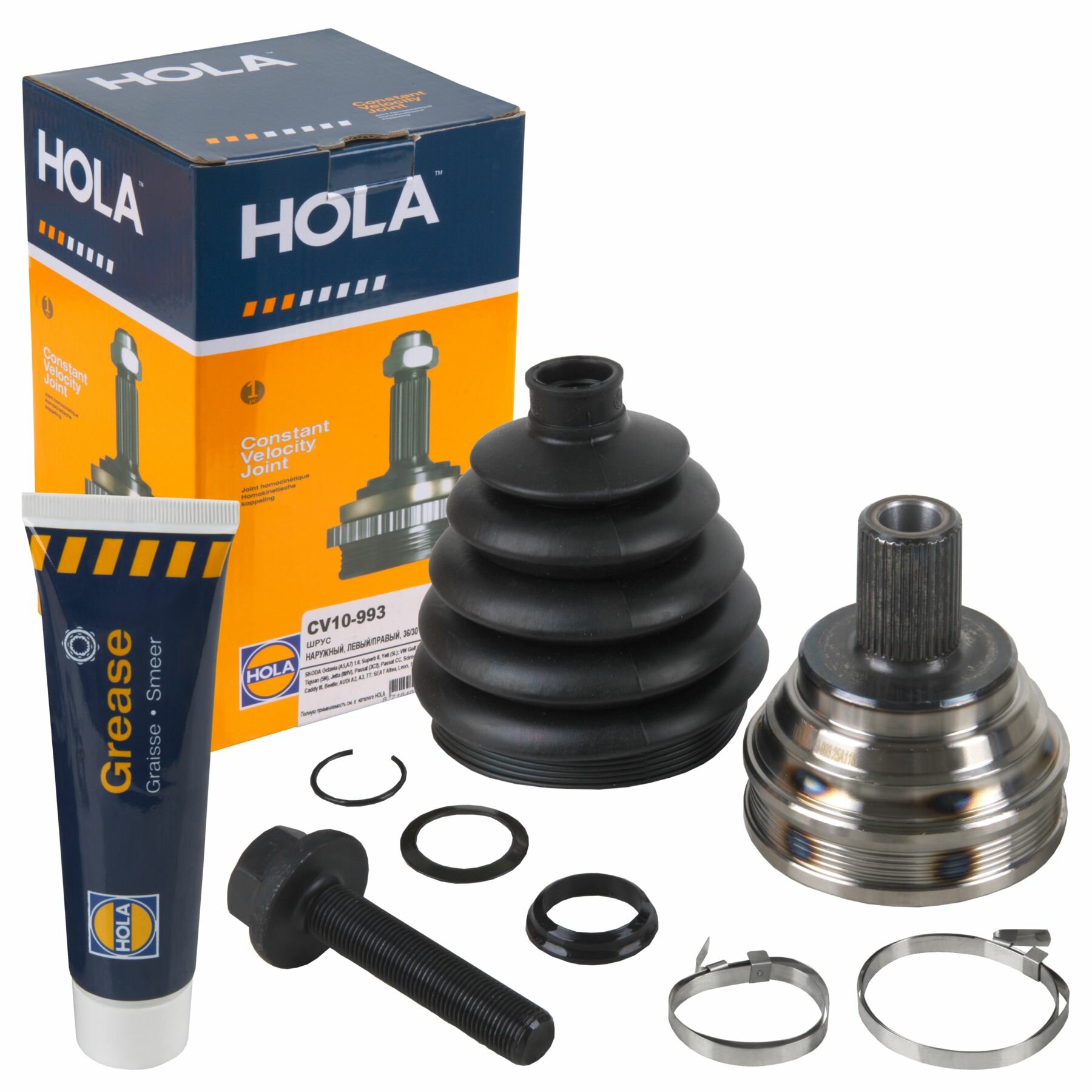 ШРУС наружный HOLA CV10-993 для SKODA Octavia, Superb, Yeti, VW Golf, Tiguan, Jetta, Passat, Caddy, AUDI A2, A3, SEAT