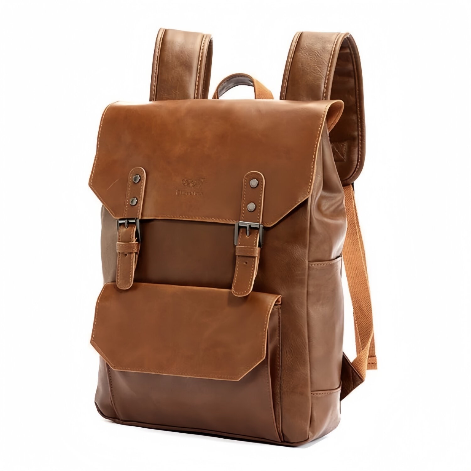 Рюкзак MyPads 3526-2, натуральная эко-кожа, для фотоаппарата/ноутбука, светло-коричневый