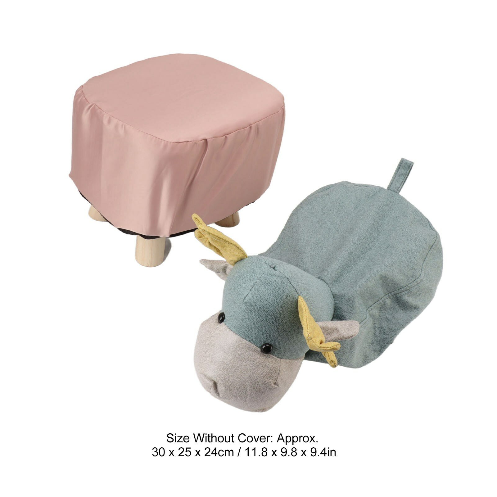 Подставки для ног с животными, предотвращающие скольжение, милый мультяшный жираф, мягкие маленькие детские табуретки для дома, синий цвет