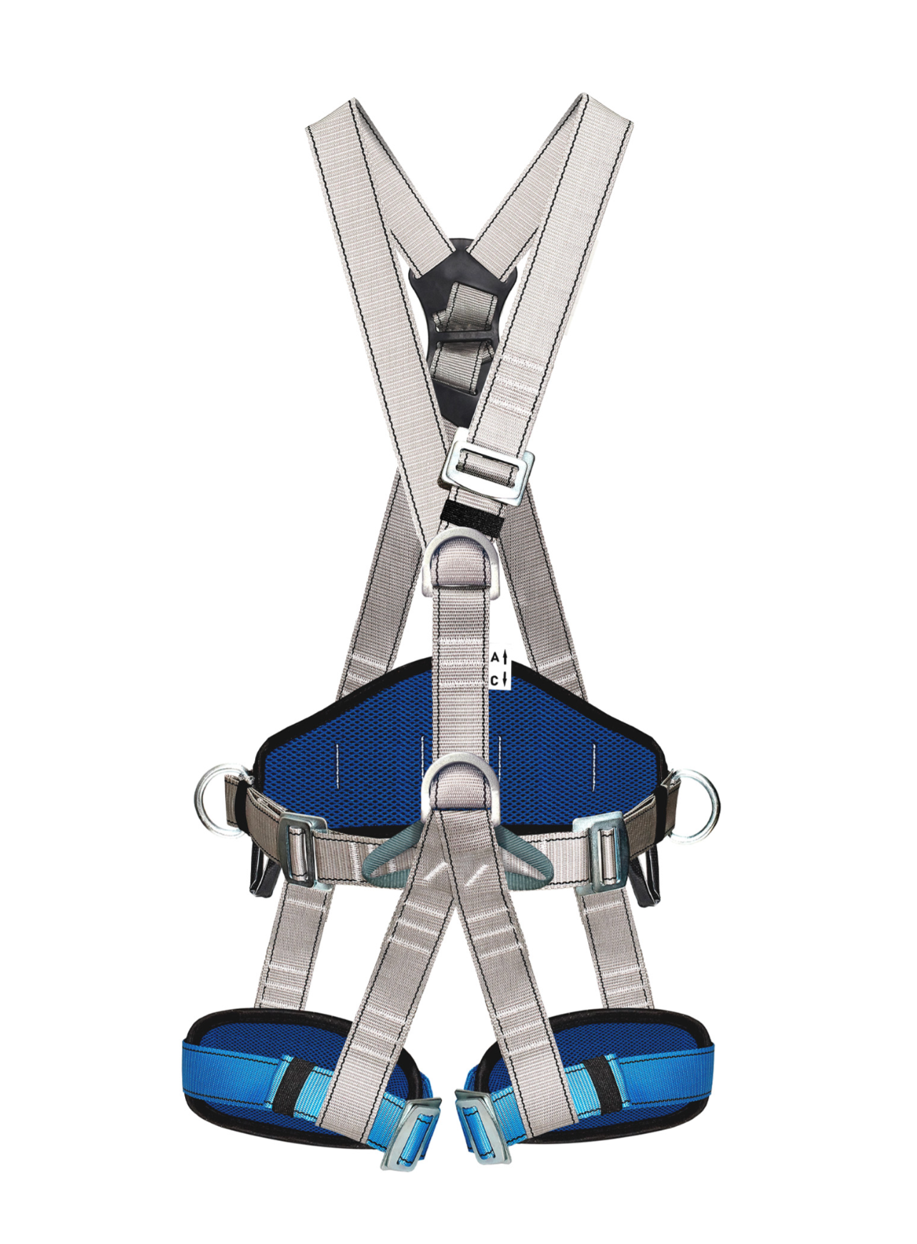 Страховочная привязь ОкаПром СП-5 Комфорт, универсальная, синяя, 5 точек крепления