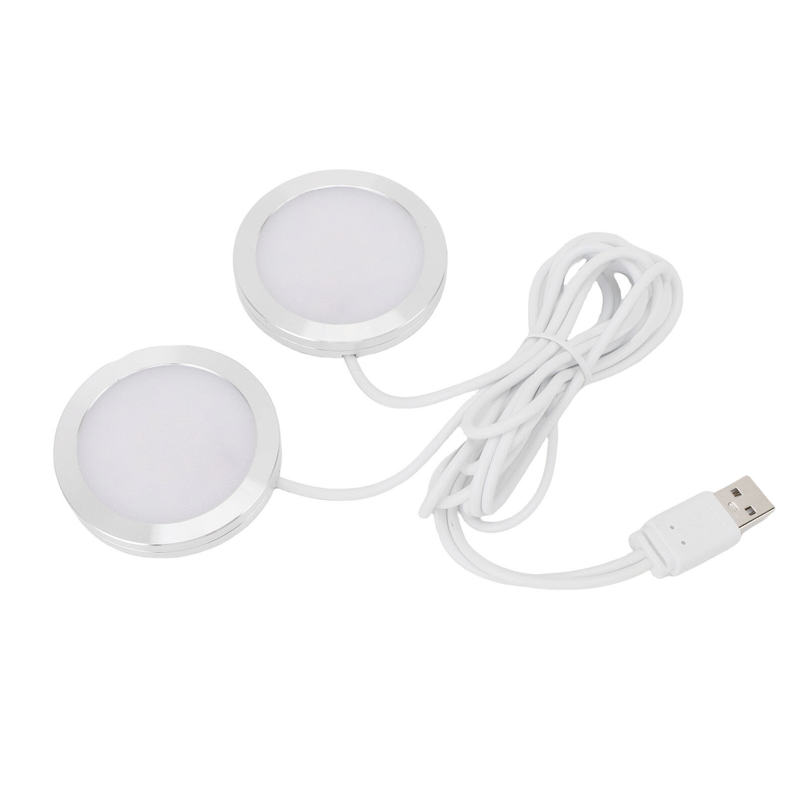 Двойной круглый светодиодный прожектор для помещений, мини, ультратонкий, 5 В, USB, под прилавком, ювелирное витринное освещение, модельная лампа для витрины