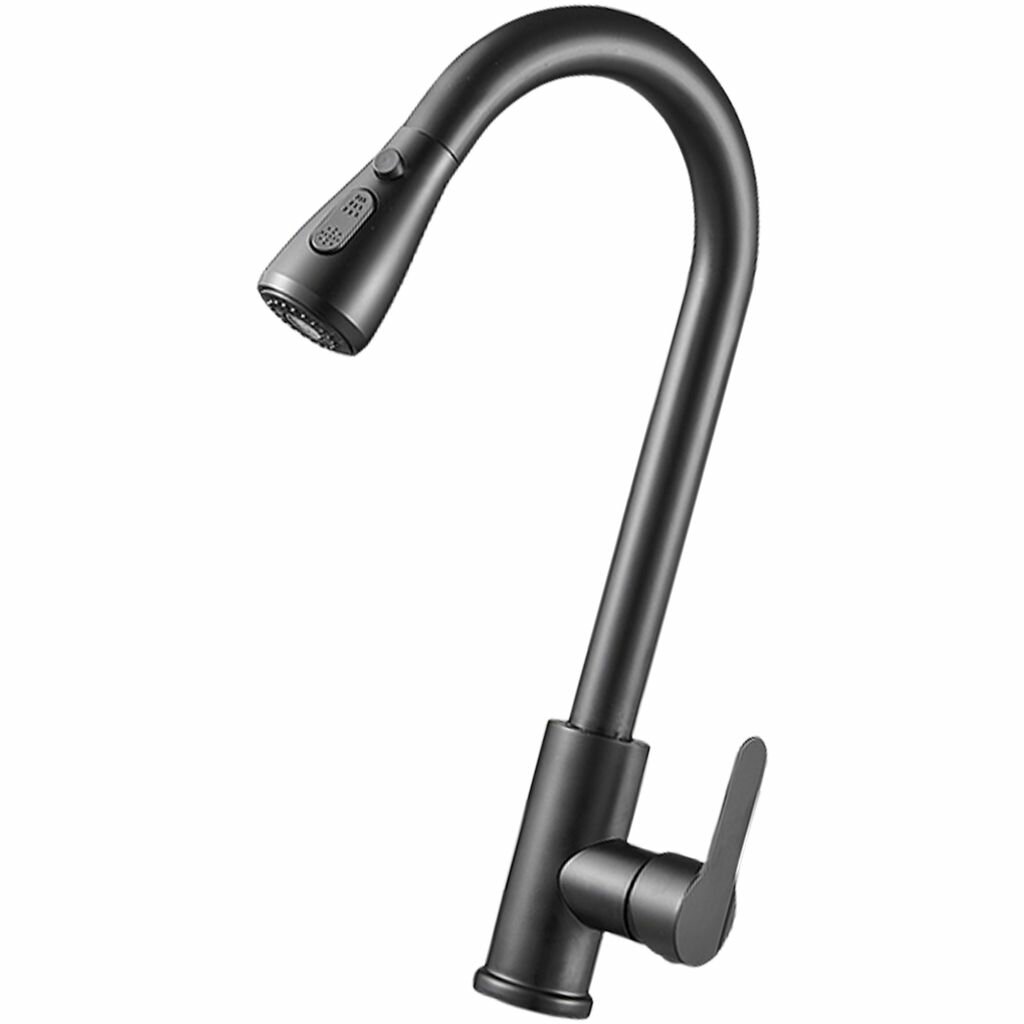 Смеситель, Бытовой трехфункциональный универсальный телескопический брызгозащищенный выдвижной кран для горячей и холодной воды-Yahei