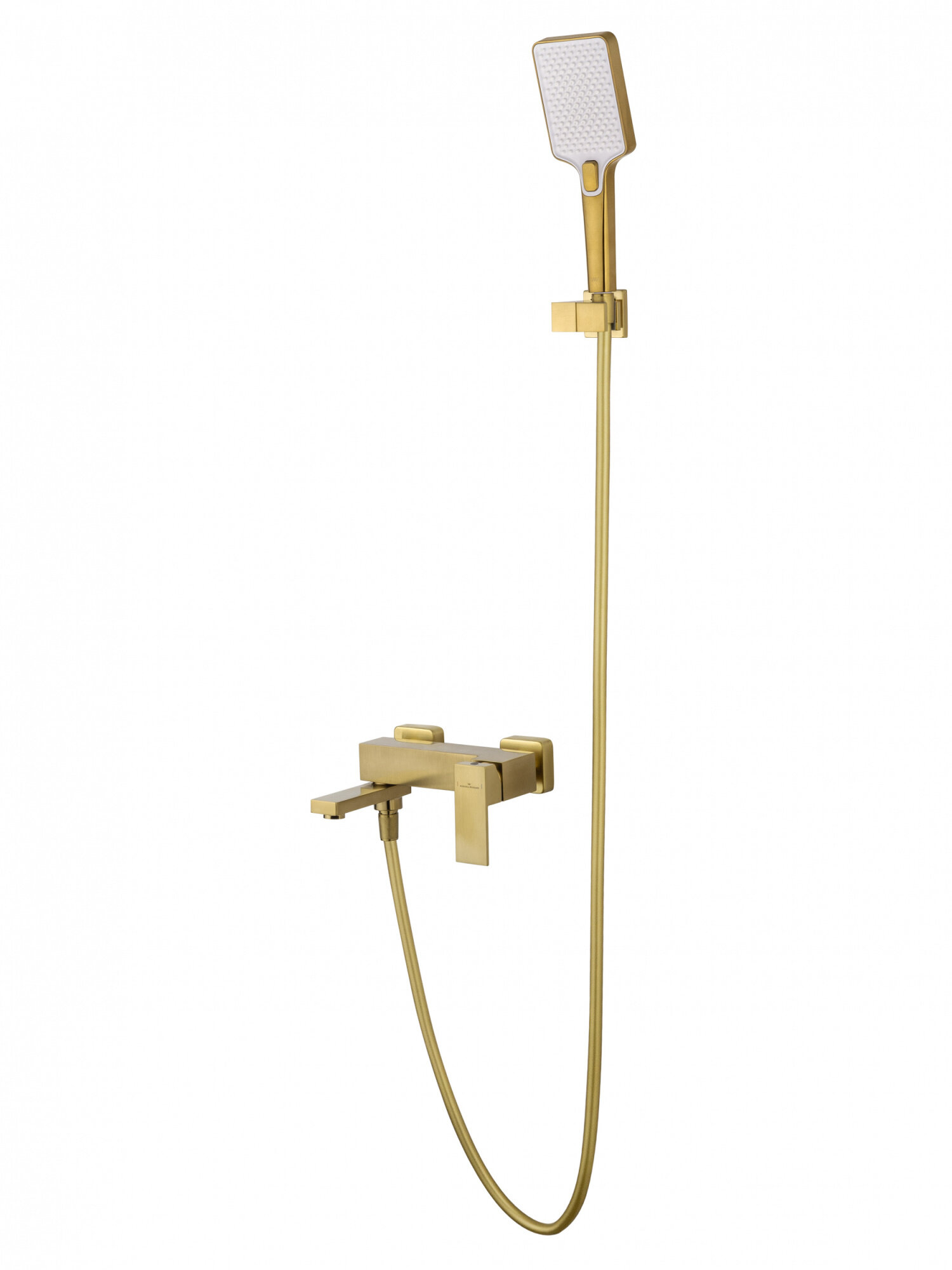 Смеситель для ванны с душем WONZON & WOGHAND CUBE, брашированное золото WW-88639016- BG