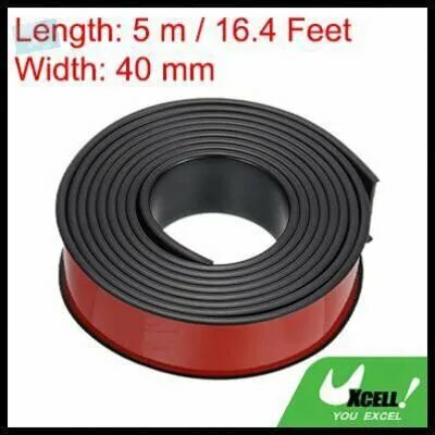 16,4-футовая U-образная кромкооблицовочная защитная кромка для мебели, черная (40 мм/1,57 дюйма)