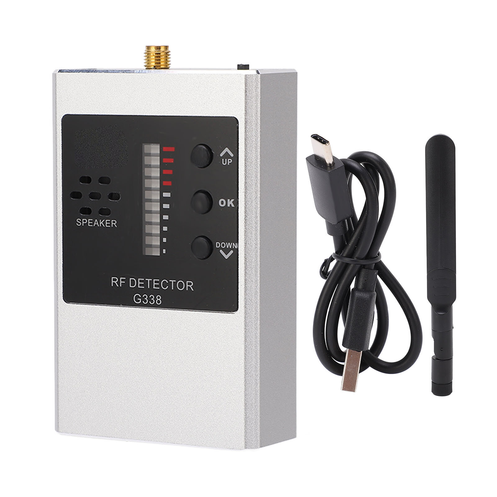 RF Detector Bug Wi -Fi -камеры, прослушивание устройства прослушивания GPS беспроводной сканер сигнала G338 Silver