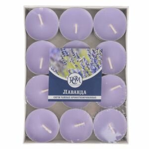 Набор чайных свечей РСМ Лаванда, 24 шт, парафин, 3-4 часа