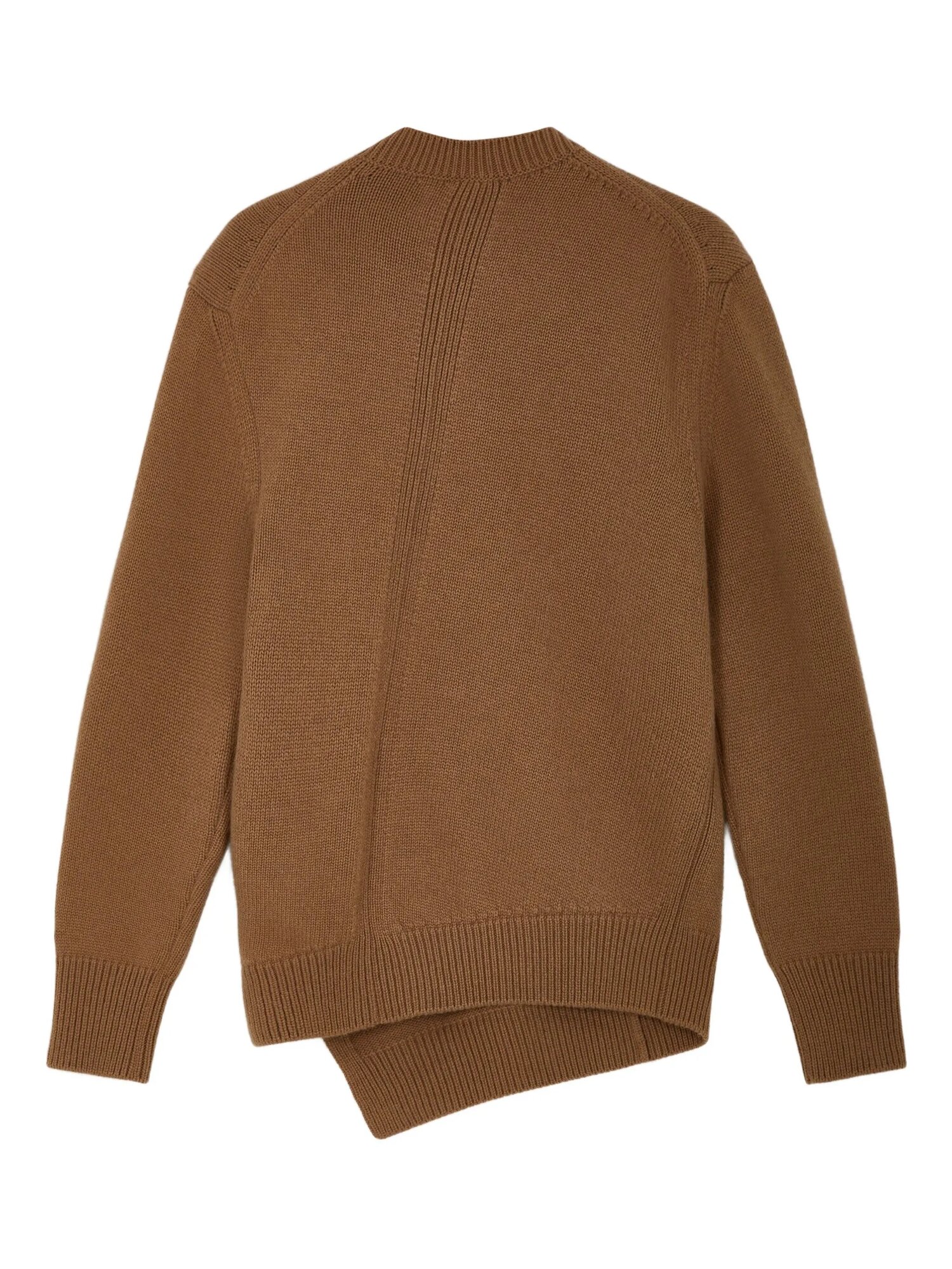 Свитер Jil Sander Asymmetric wool sweater, размер 36, , коричневый — фото 1