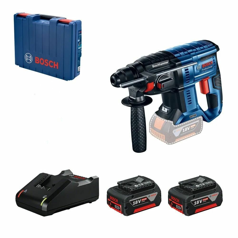 Перфоратор Bosch ударная дрель GBH 180-LI ((В комплект входят две батареи и зарядное устройство))