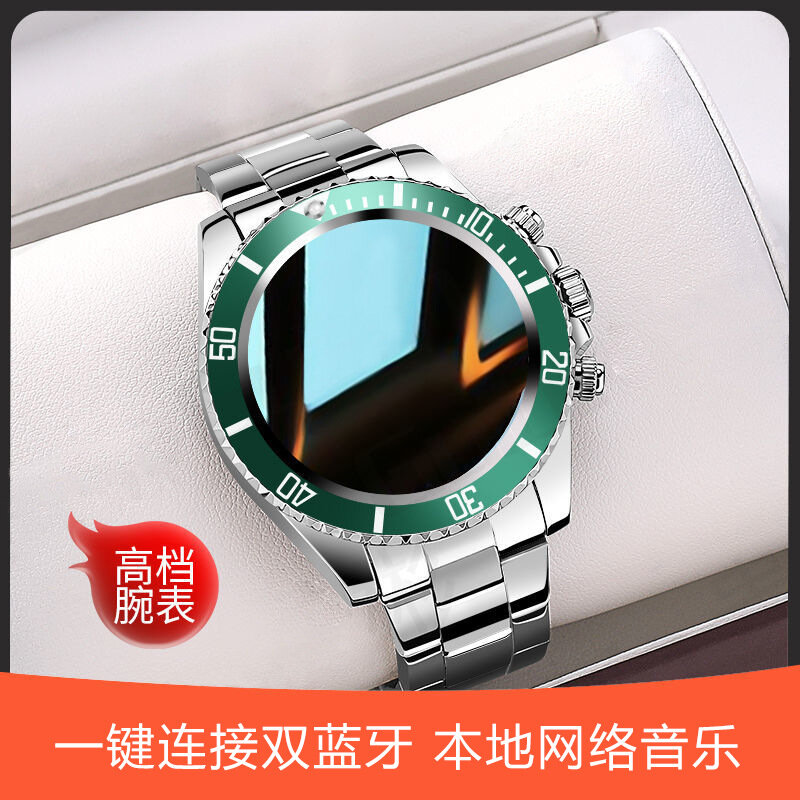 Умные часы AW12 из нержавеющей стали с 1,28-дюймовым IPS-экраном и функцией Bluetooth Call, ночником, вращающимся циферблатом хронографа, фитнес-монитором и функцией контроля состояния здоровья, большим циферблатом и вращающейся заводной головкой