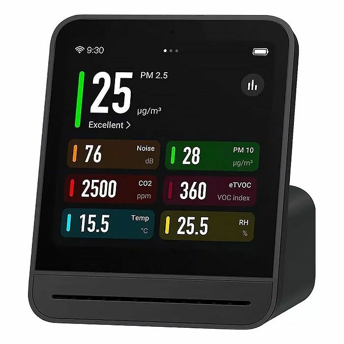 Монитор качества воздуха Xiaomi Qingping Air Monitor 2, Black (CGS2)