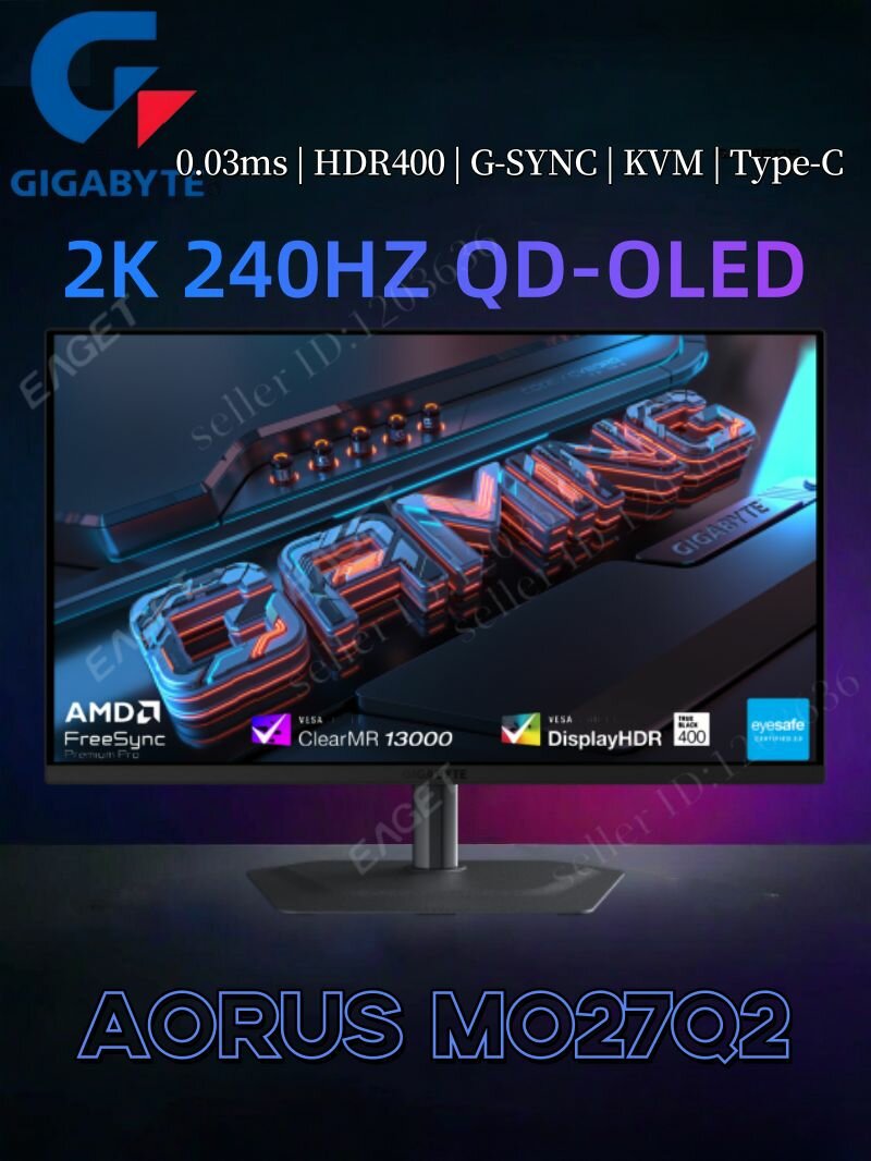 Gigabyte 27" Монитор MO27Q2, черный