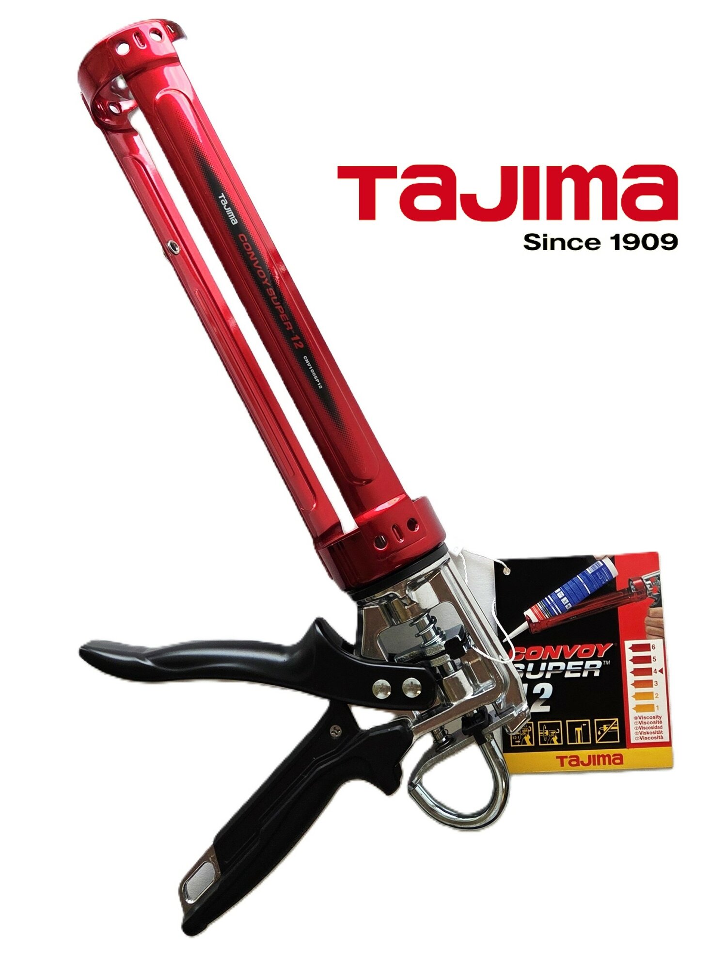 Пистолет для герметика Tajima Convoy Super 12 CNV100SP12 с автоматической остановкой подачи, 310мл