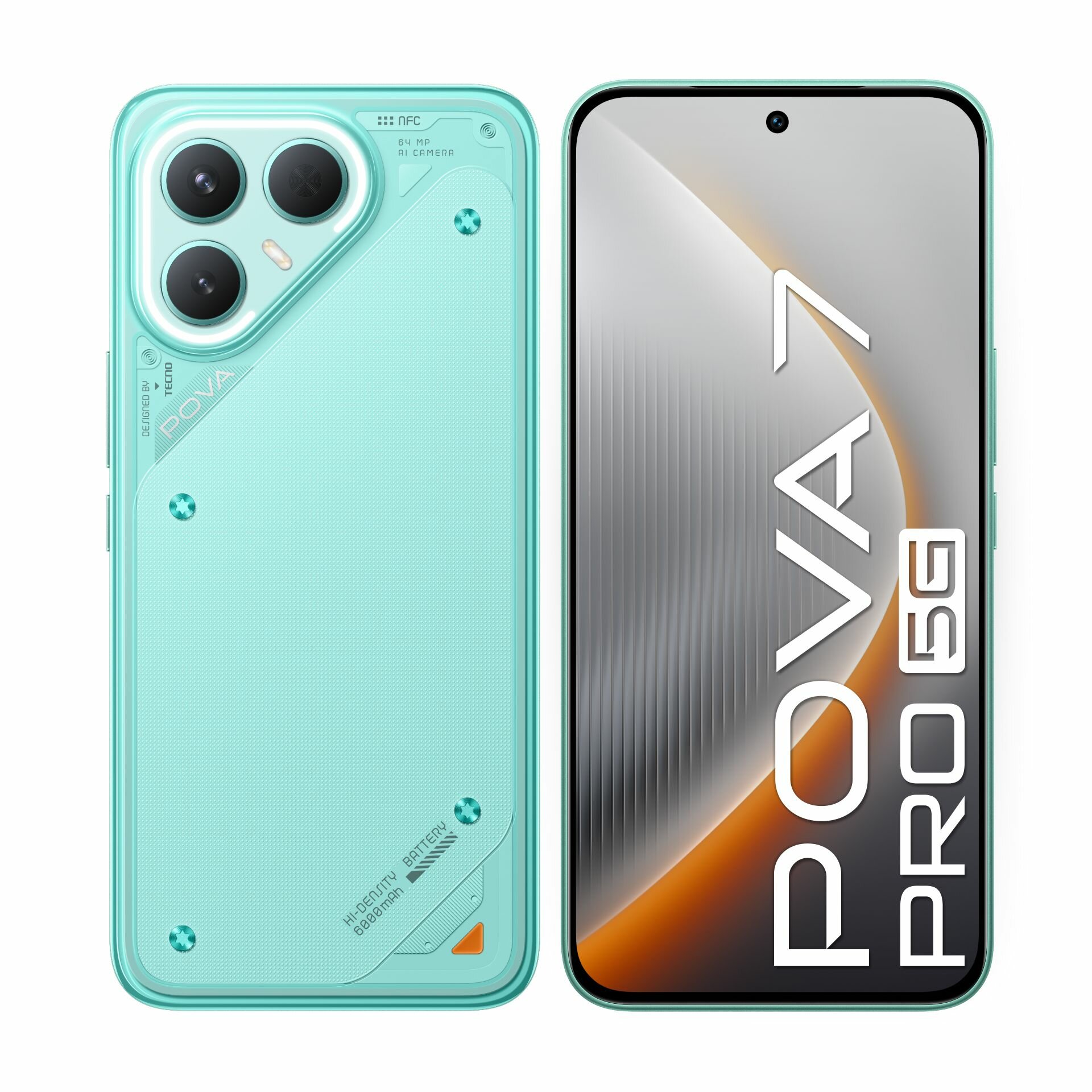 Смартфон Tecno Pova 7 Pro 5G 256Gb 12Gb зеленый