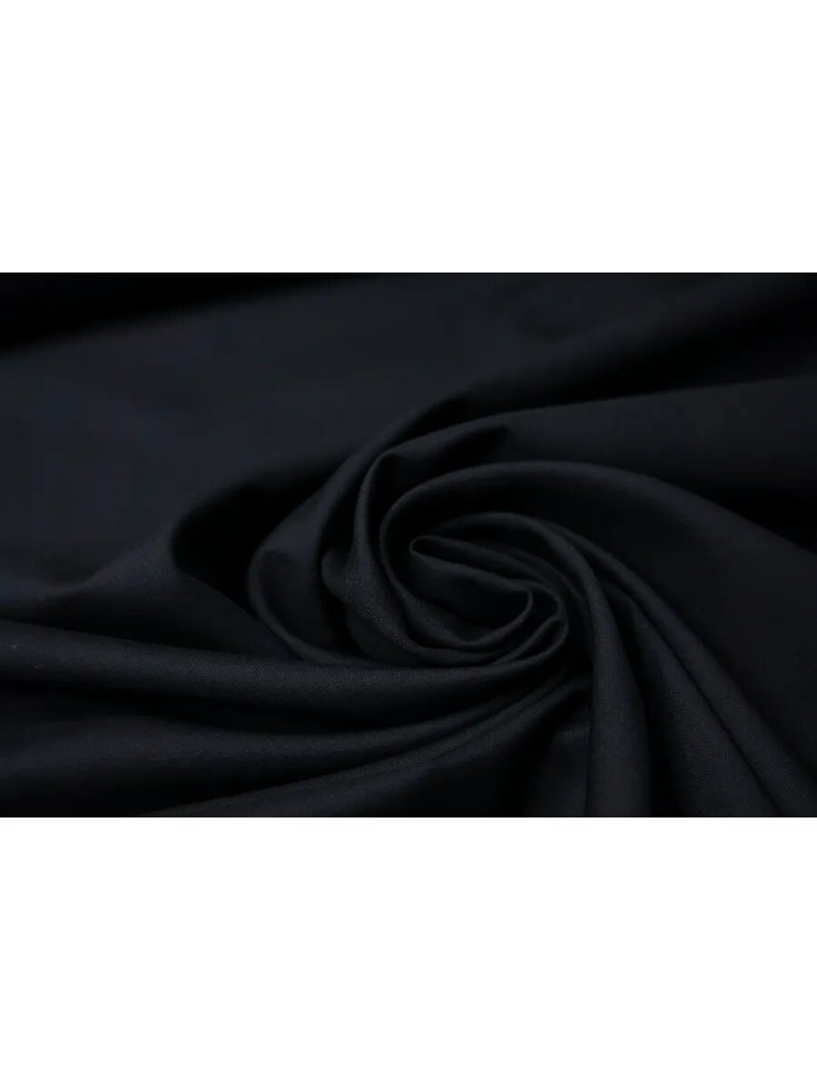 Ткань Батист стрейч черный