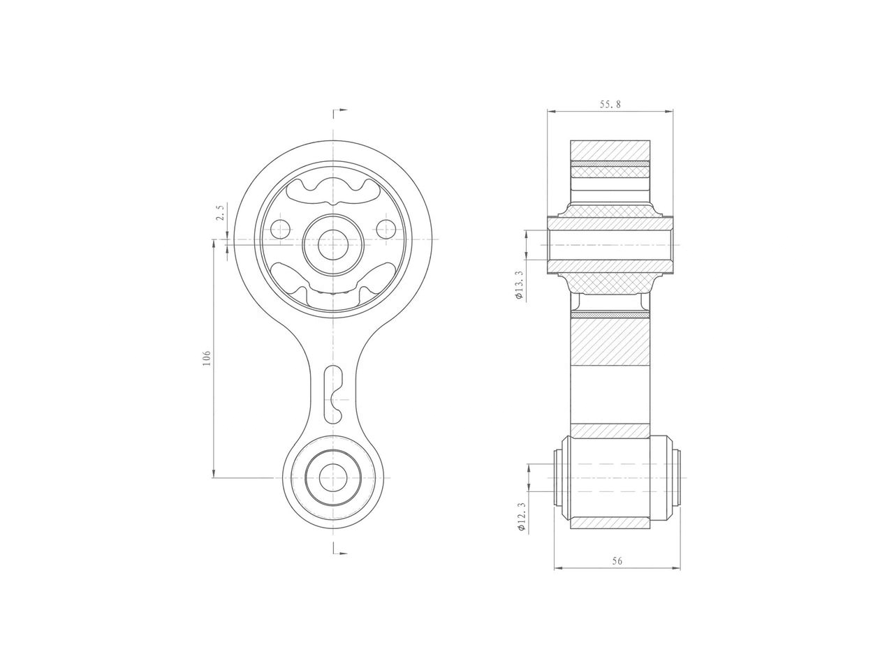 UNIO RMP-15144 (11210HA00B / 11210HA00F / G33E39040A) опора двигателя задняя Mazda (Мазда) 6 II 07-, 3 II 08-