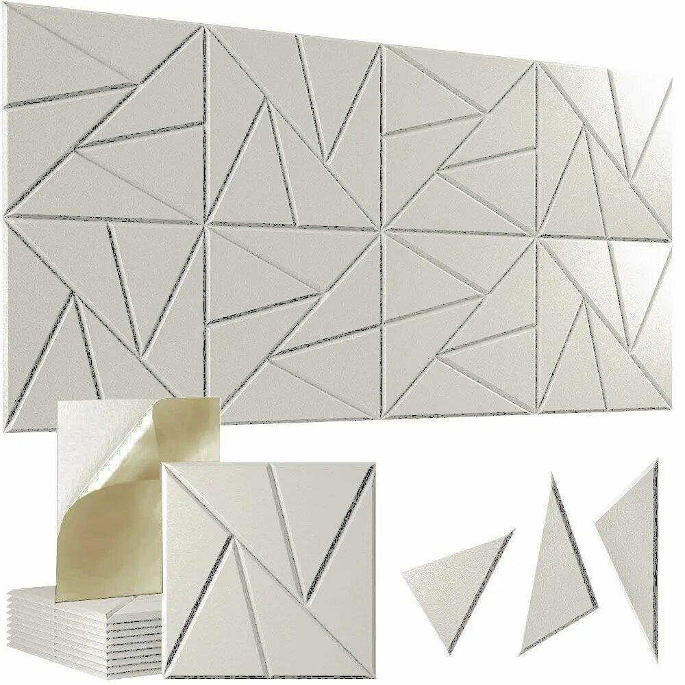 BEIYIN 12 шт. Полиэфирное волокно высокой плотности Звукоизоляционная панель 30x30x0.9cm