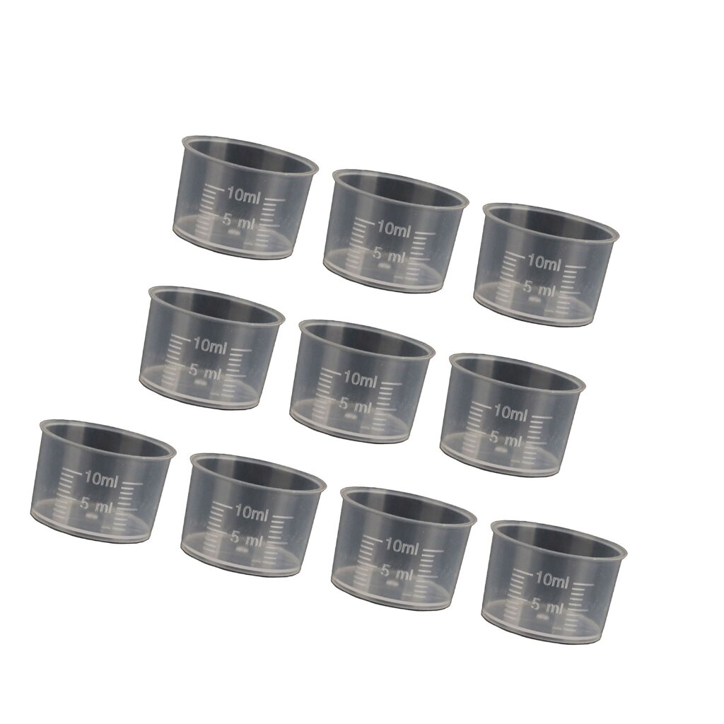 Упаковка из 5 мерных стаканчиков для жидкости, прозрачная кухонная чашка, прозрачный лабораторный мерный цилиндр для кухонного измерительного инструмента для приготовления пищи