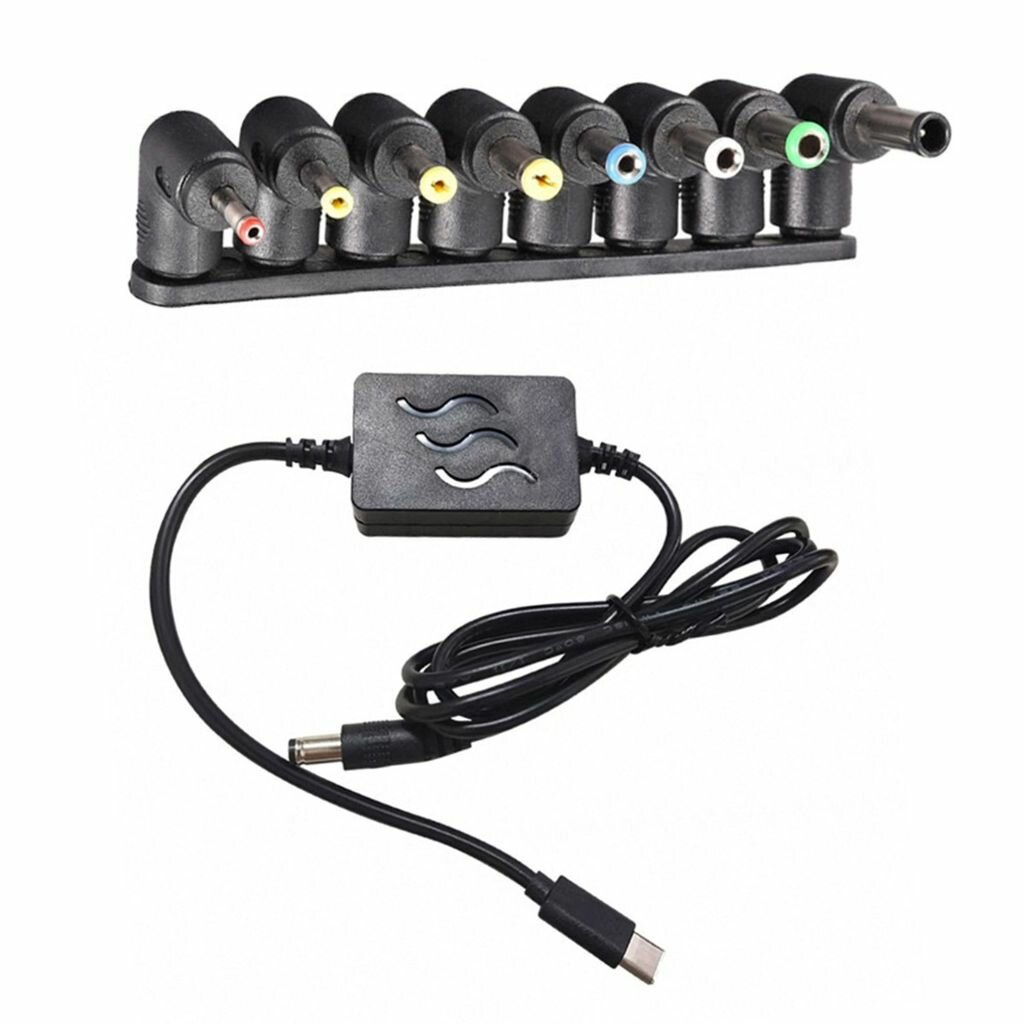 Кабель питания Type C DC24V с адаптерами, - 8 переходных колен