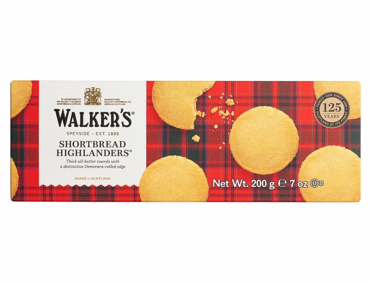 Песочное печенье Walker's Shortbread Highlanders со сливочным маслом, 200г