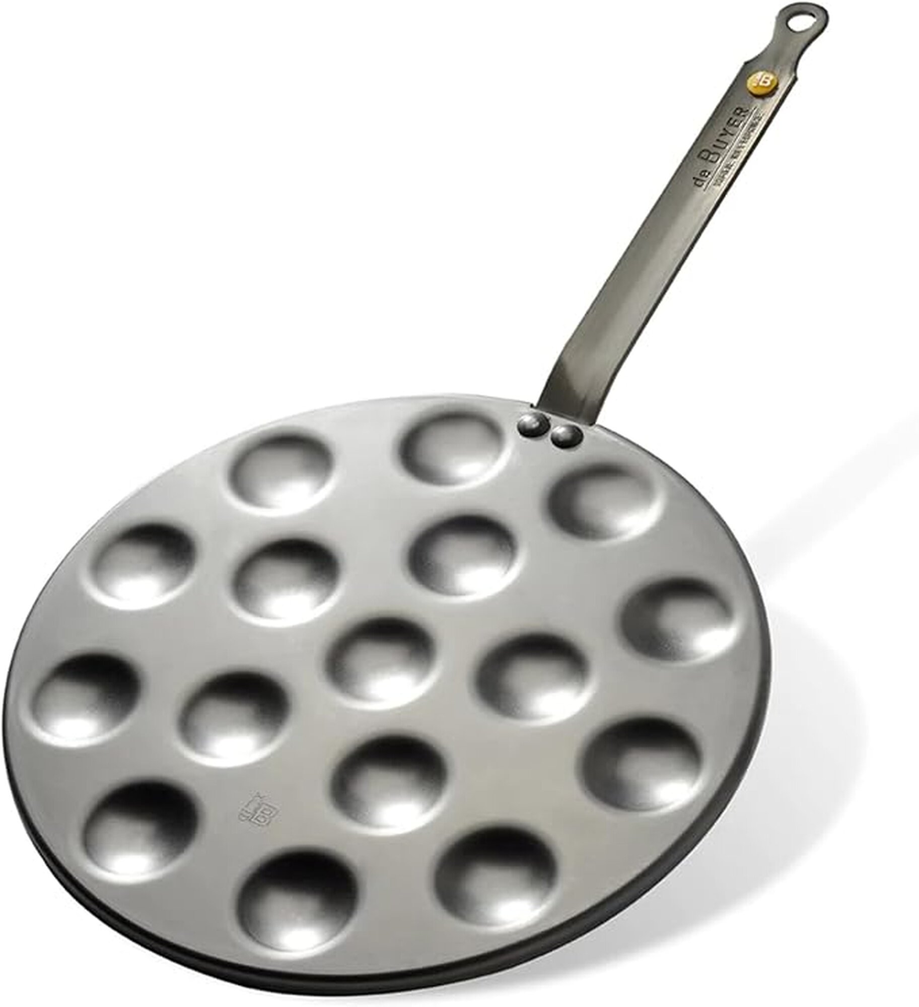 Сковорода для блинов - de Buyer Mineral B 5612.16 - стальная, 27 см, 16 блинов x 4 см, цвет серебристый