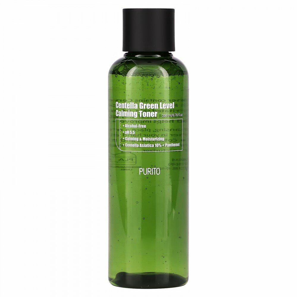 Бесспиртовой успокаивающий тонер с центеллой азиатской Purito Centella Green Level Calming Toner 200 мл