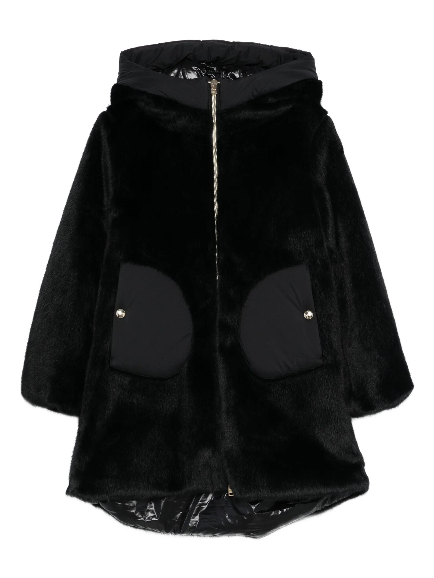 Шуба Faux-fur hooded coat