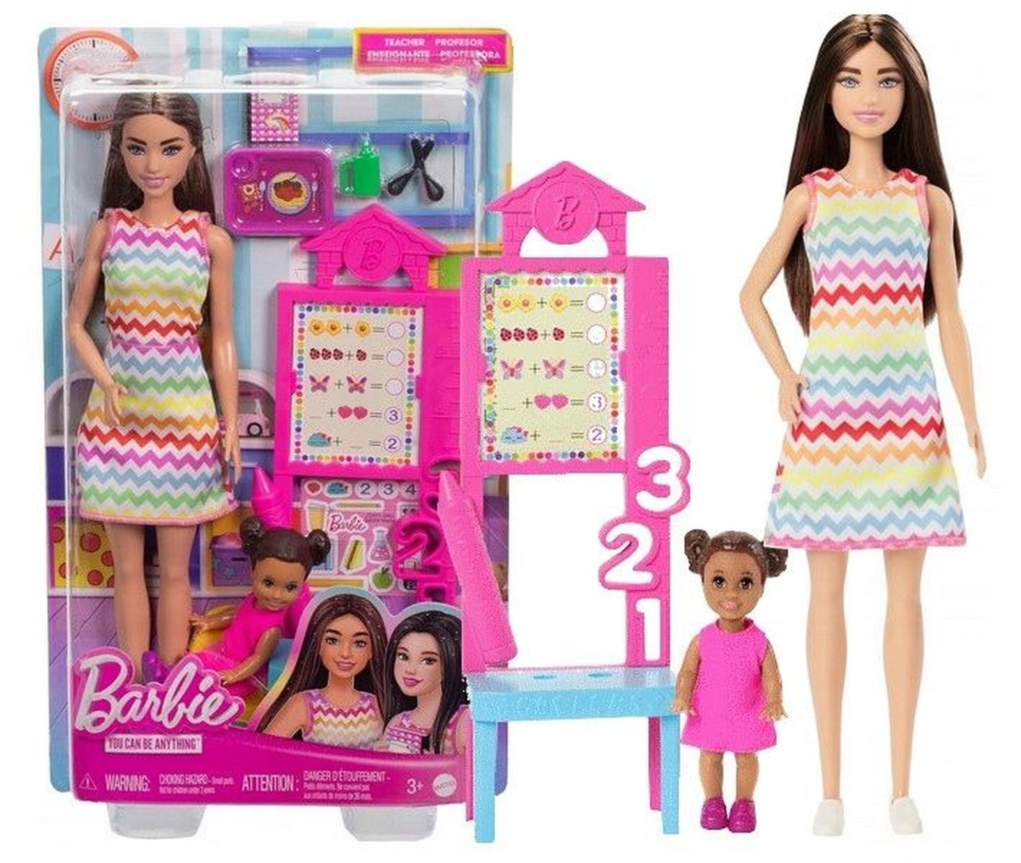 Кукла Mattel Barbie Карьера - Набор Барби-учителя с ученицей и школьными аксессуарами - Барби JCR76