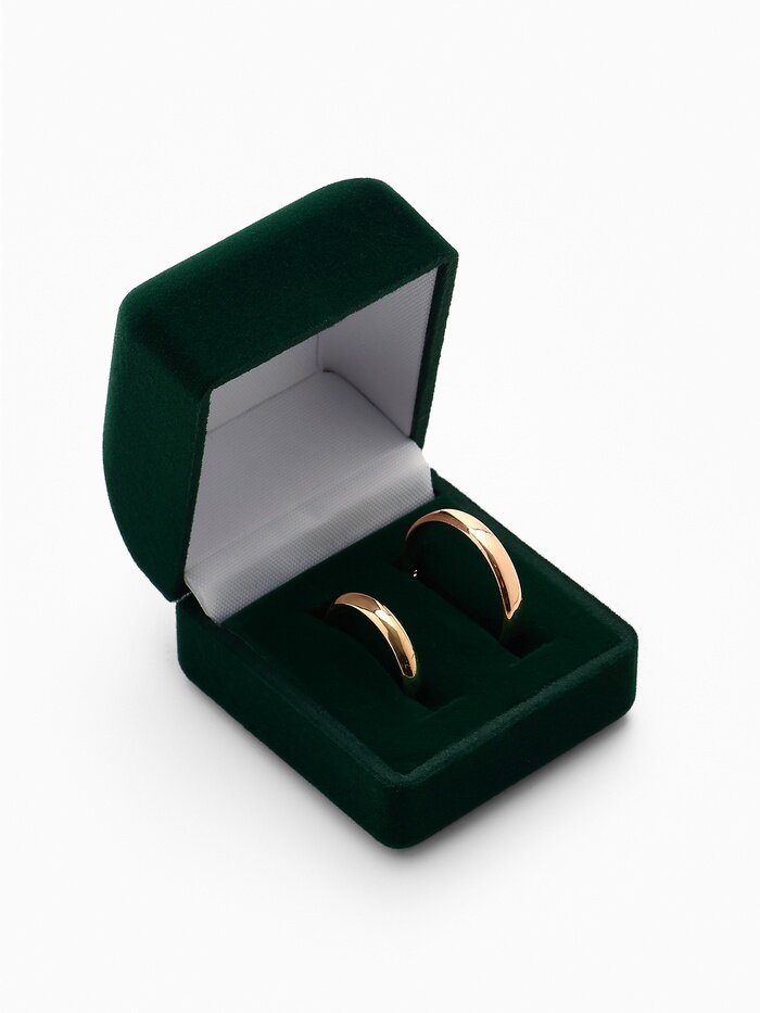 Футляр под серьги, кольца, запонки «Изумруд», бархатный, 4.5×5 см, зелёный