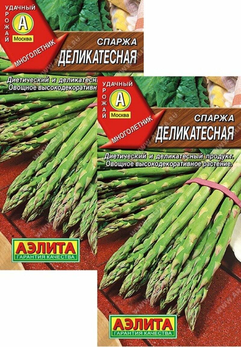 Семена Спаржа Деликатесная (0,5 г), 2 пакета, Агрофирма Аэлита