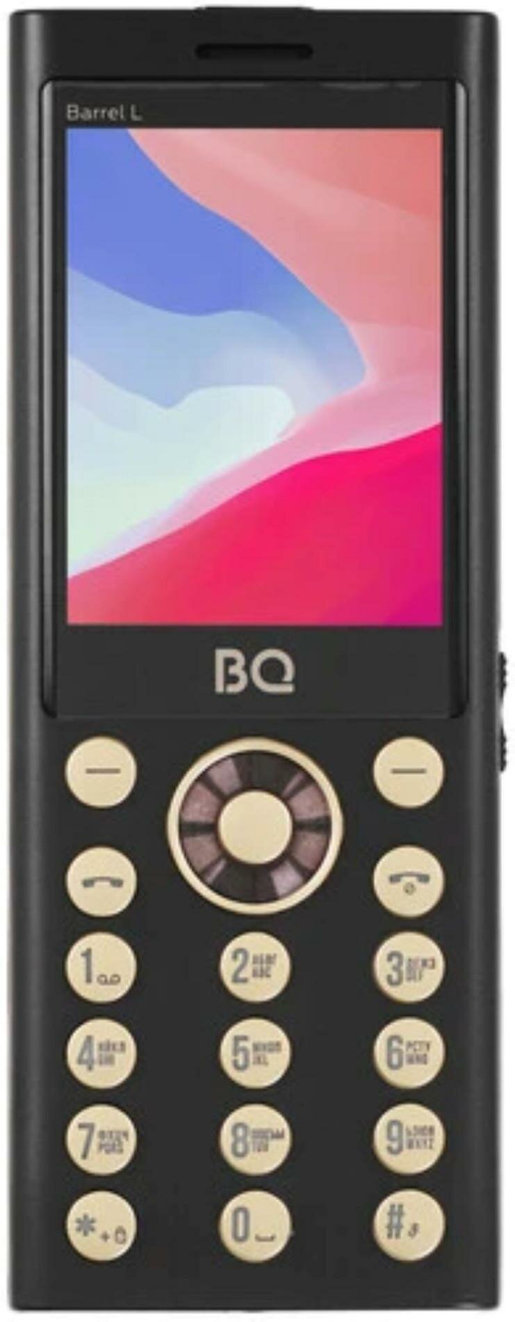 Мобильный телефон BQ 2458 Barrel L черный/золотой 3 sim 2.4″ 2G 1000 mAh
