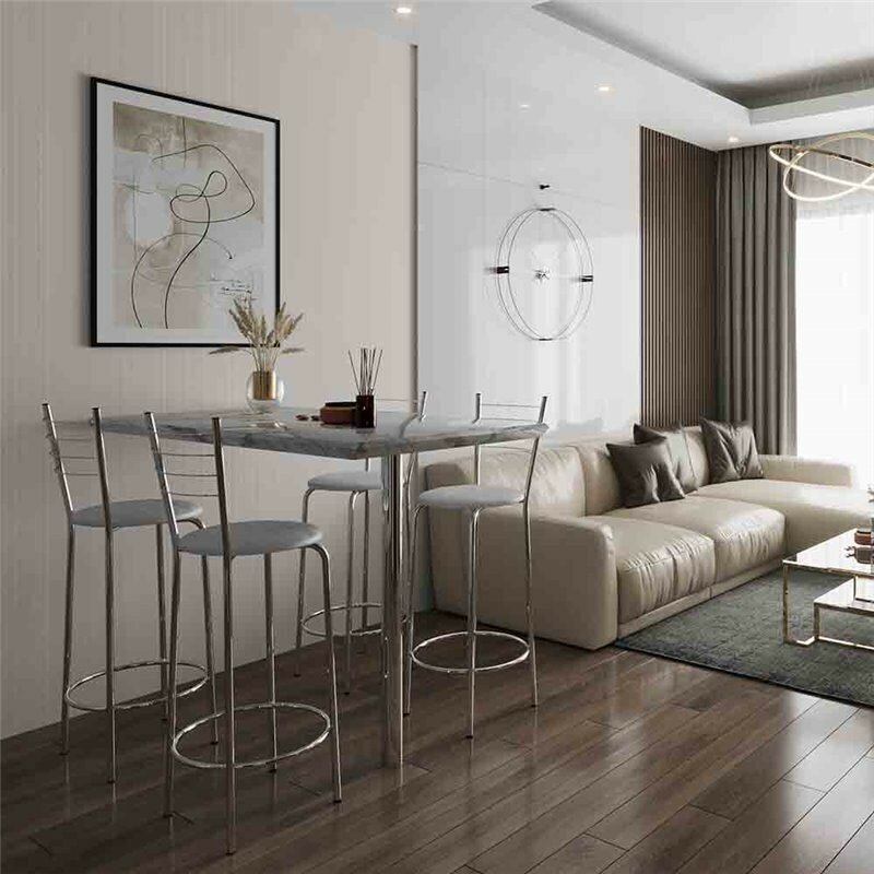 Стул Волна барный для кухни 39,5х103,5,0х48,0 см, бежевый на искре