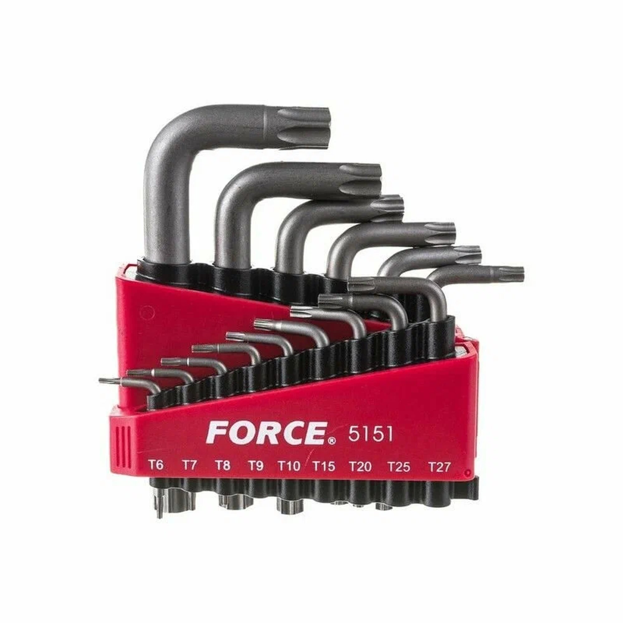 Набор ключей Torx Г-образный FORCE 5151, Т6-Т60 (15 предметов)