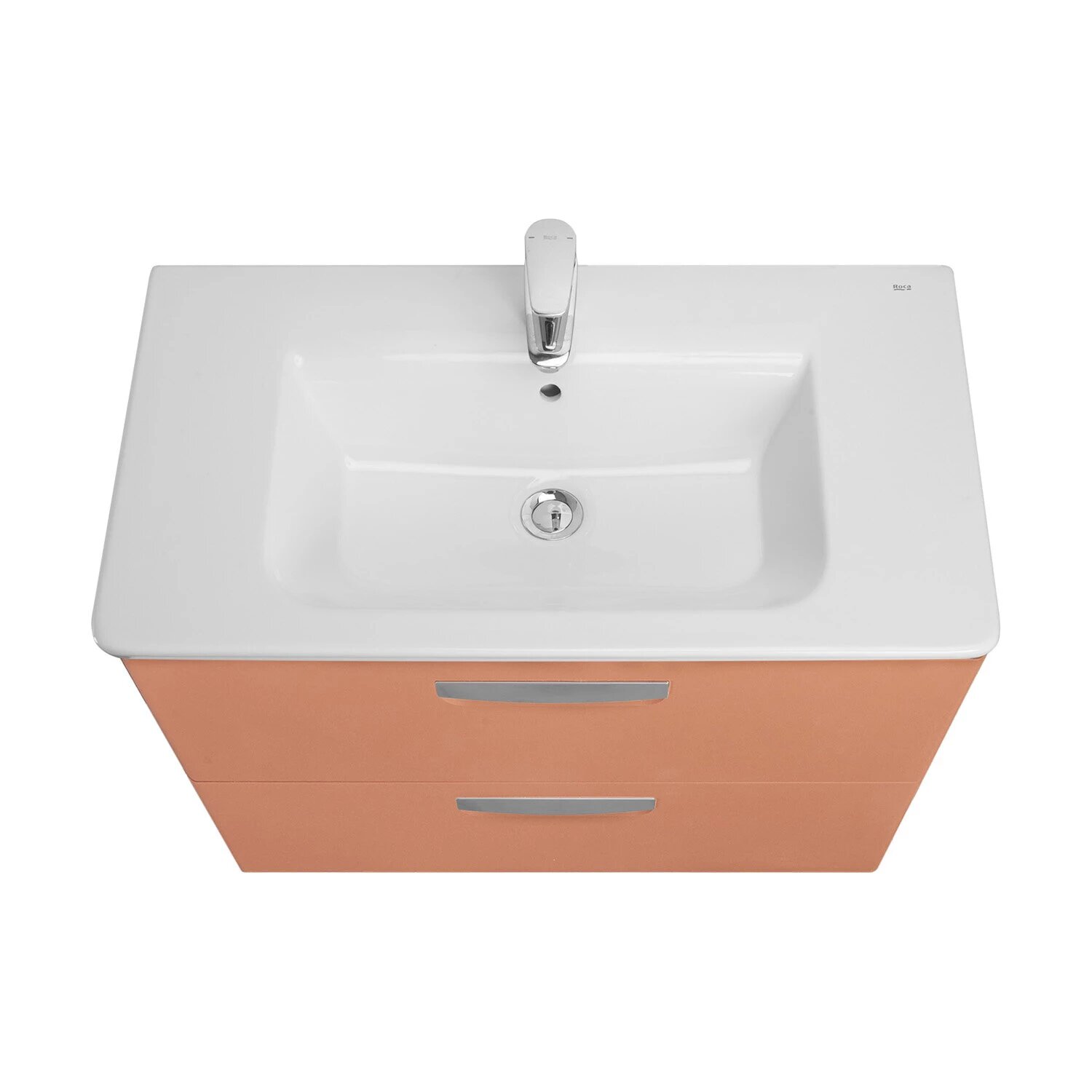 Тумба под раковину Roca The Gap Original 80 подвесная, 2 ящика, терракота (Z. RU93.0.783.8)