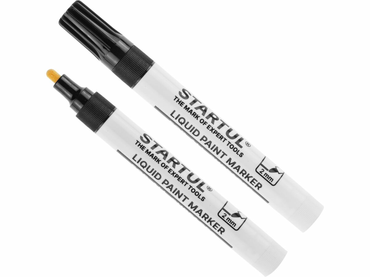 Маркер строительный на основе жидкой краски STARTUL Profi черный (ST4360-02)