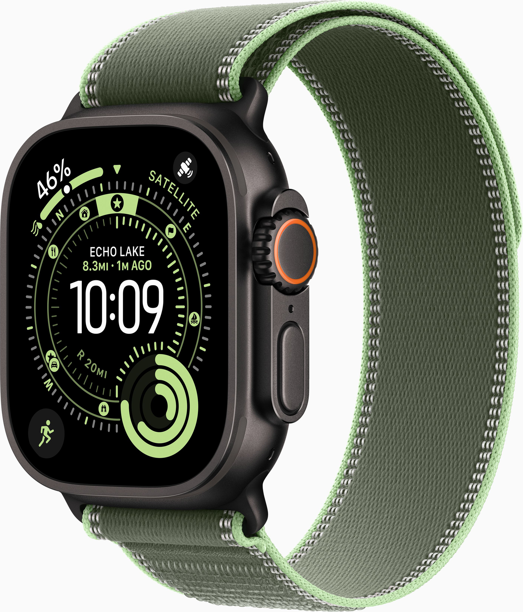 Умные часы Apple Watch Ultra 3 49 Black TiT Green Neon Trail Loop M/L