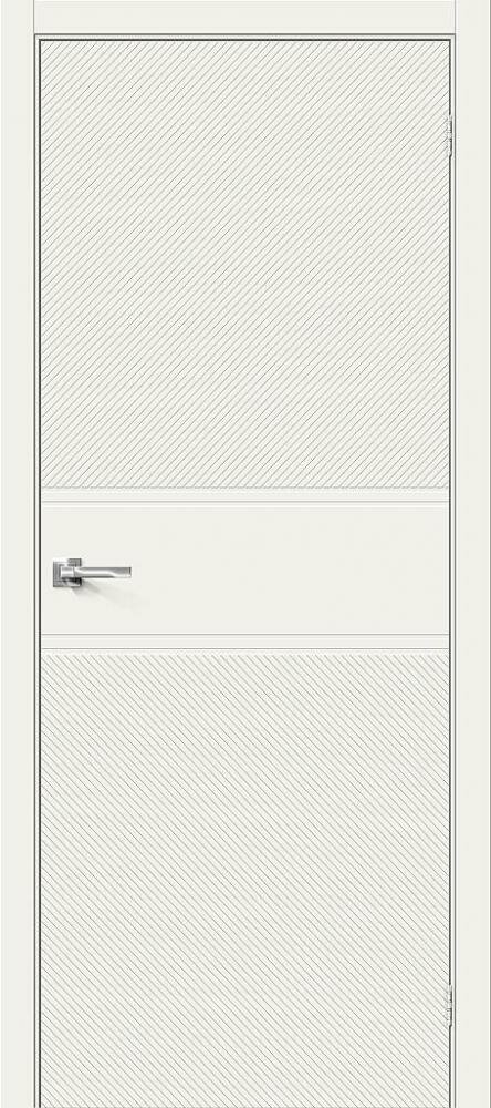 Межкомнатная Дверь Эмаль Bravo Граффити-27 Whitey 600х2000мм (полотно 1шт, корбка, наличник-5шт) / Браво