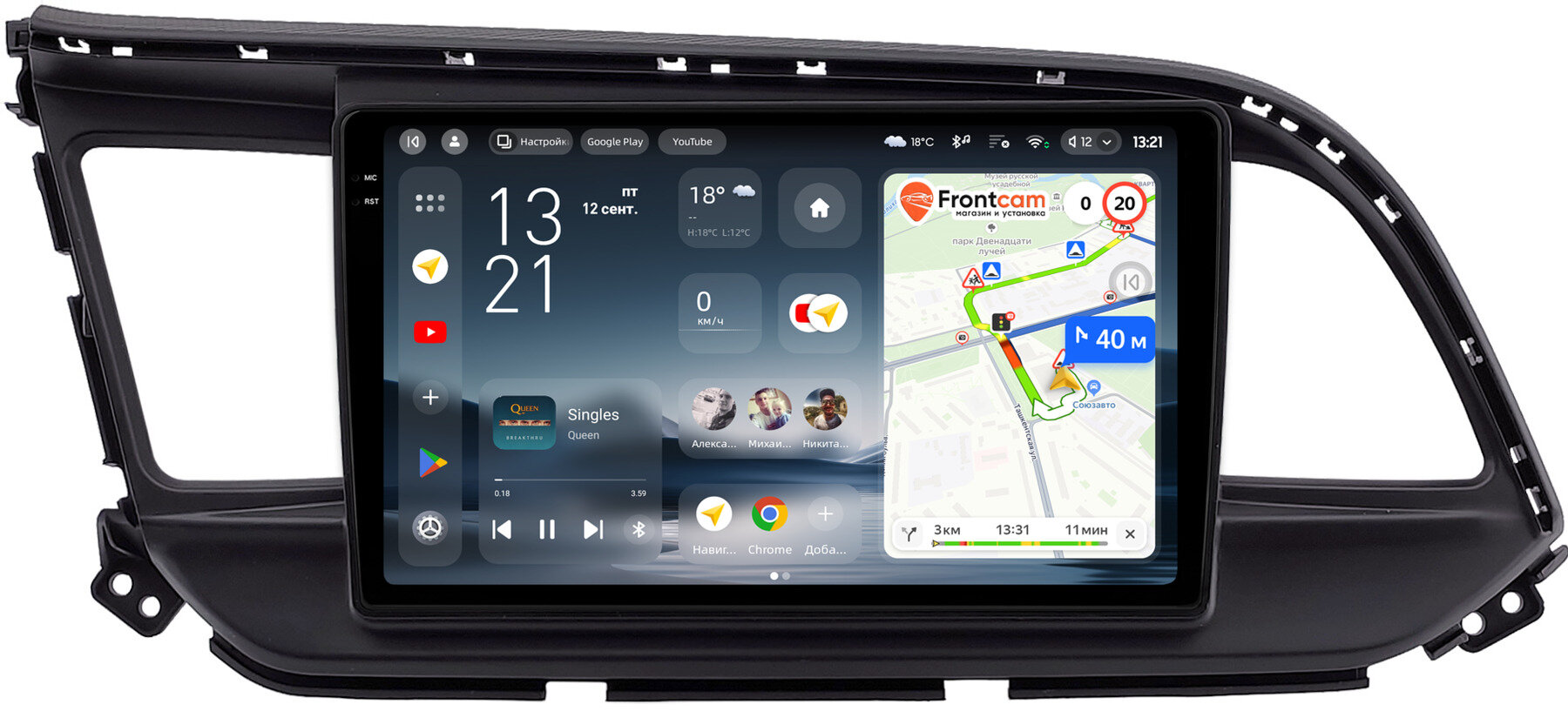 Штатная магнитола Teyes CC4 Pro 2K 8/128 9.5" RM-9207 Hyundai Elantra 6 (AD) 2018-2020 (черная) Android 13 (4G-SIM, DSP, QLed, AI)