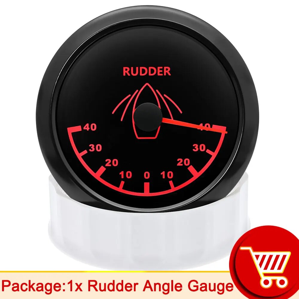 0-190 Ом 85 мм индикатор угла поворота руля датчик угла руля красная подсветка 12 В/24 В аксессуары для грузовиков для морской лодки 1pc black gauge