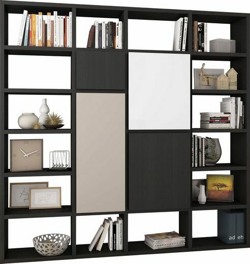 Стеллаж Куб-3 МДФ Венге Кашемир Белый для документов для книг 190*200*38