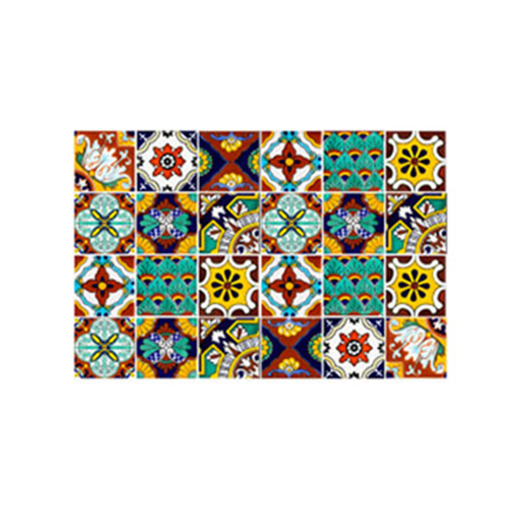 1 комплект из 24 предметов, ретро-плитка, антикварная плитка с яркой пленкой 20х20см-ET229